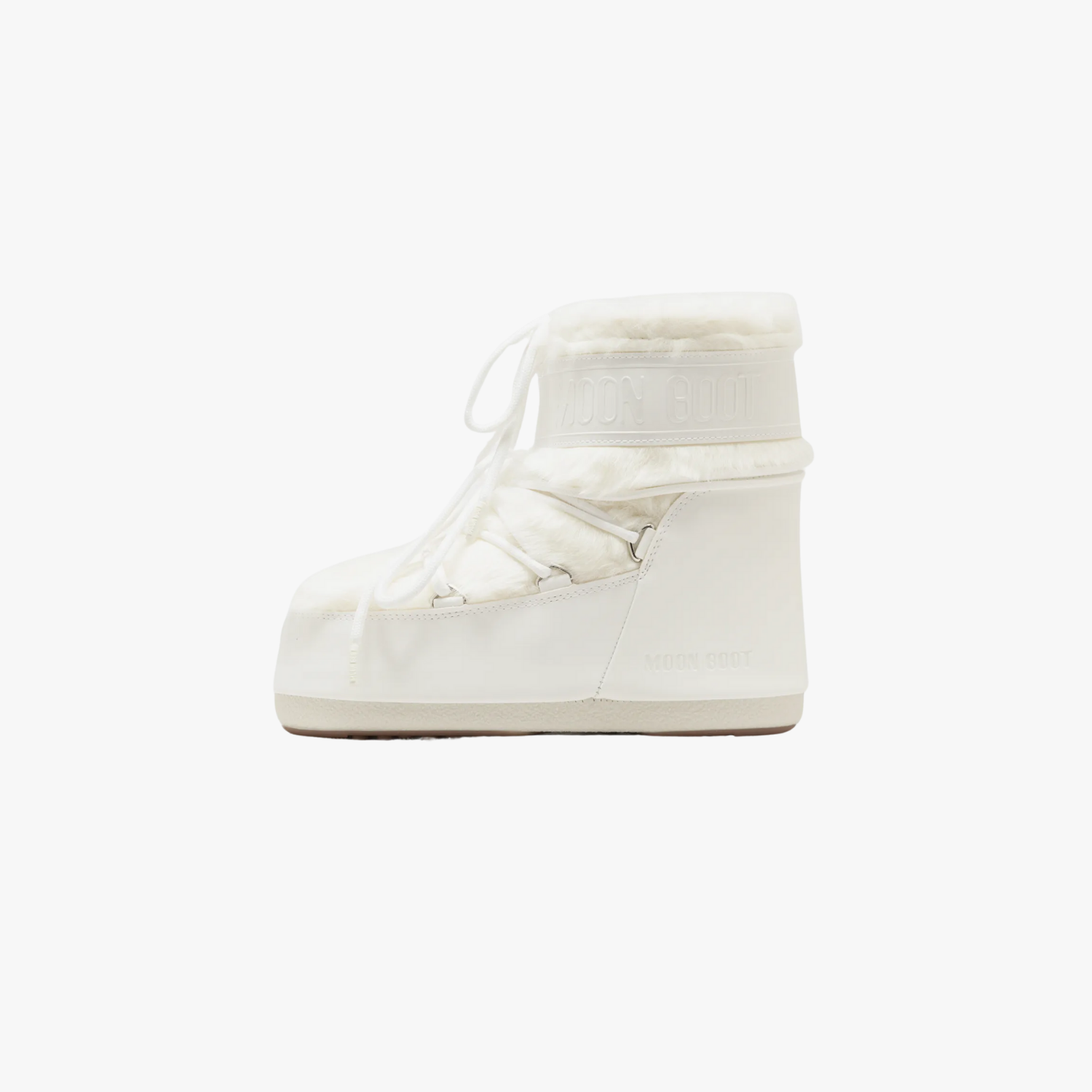 Moon Boot Icon Faux-Fur Low Boot "White" | Oversoles